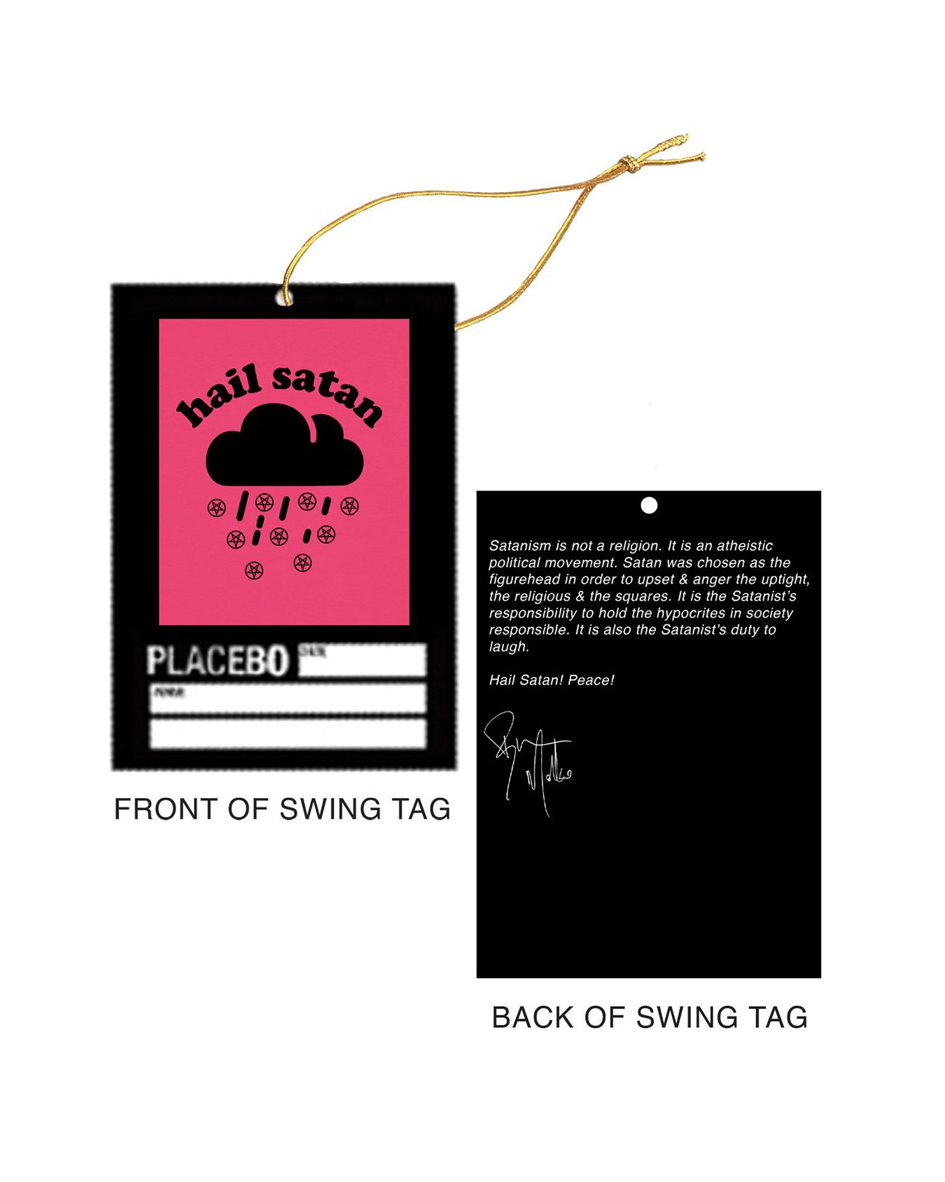 Placebo - Hail Satan Pink T-Shirt